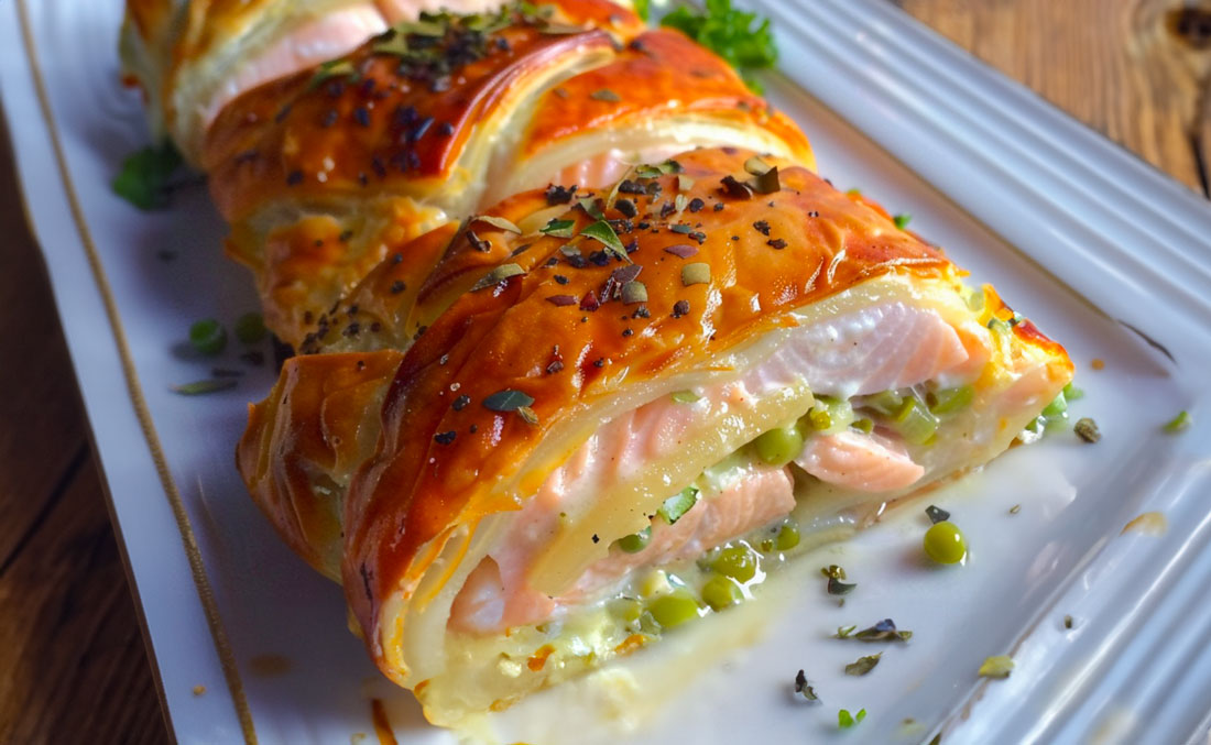 Feuilleté Saumon & Poireaux : Un Délice Croustillant – Chef