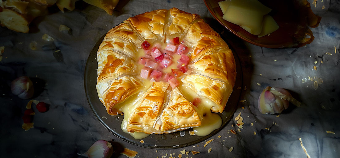 Camembert au Four avec Lardons en Pâte Feuilletée: Une Délicieuse ...
